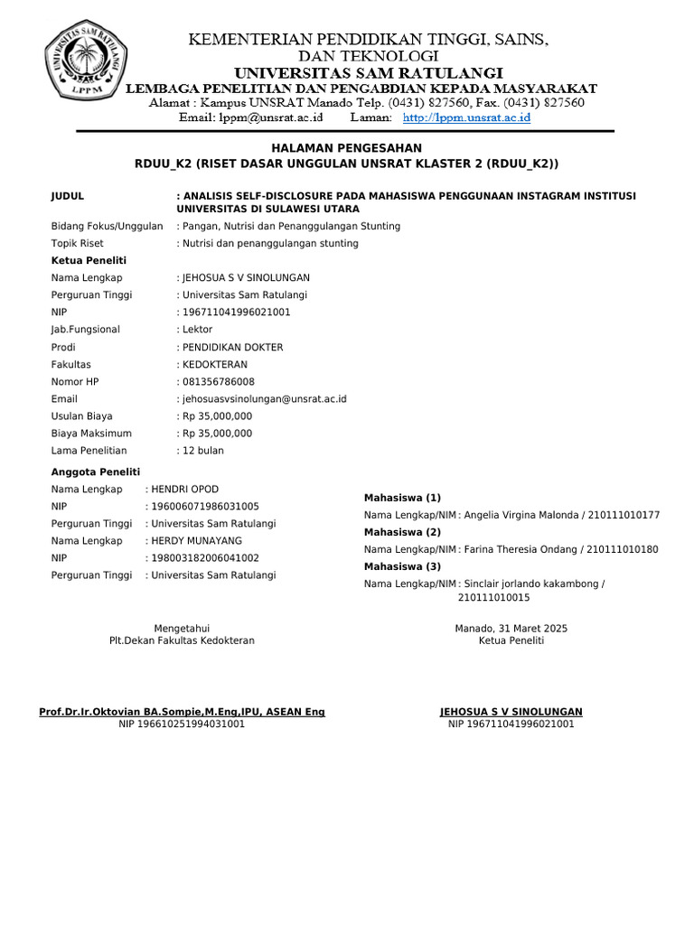 Lembar Pengesahan | PDF