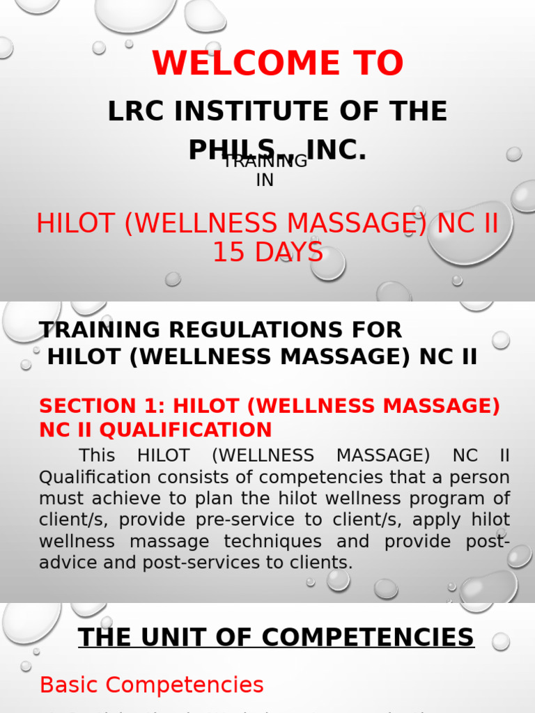 hilot-competencies | PDF | Massage | Clinical Medicine