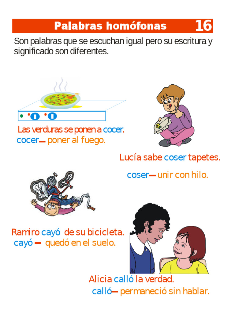Palabras Homófonas y sus Significados | PDF