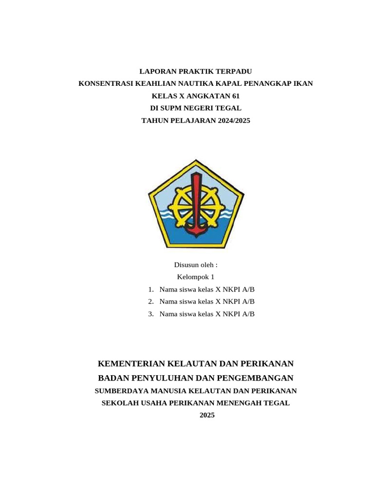 Laporan Praktik Terpadu Nautika SUPM Tegal | PDF