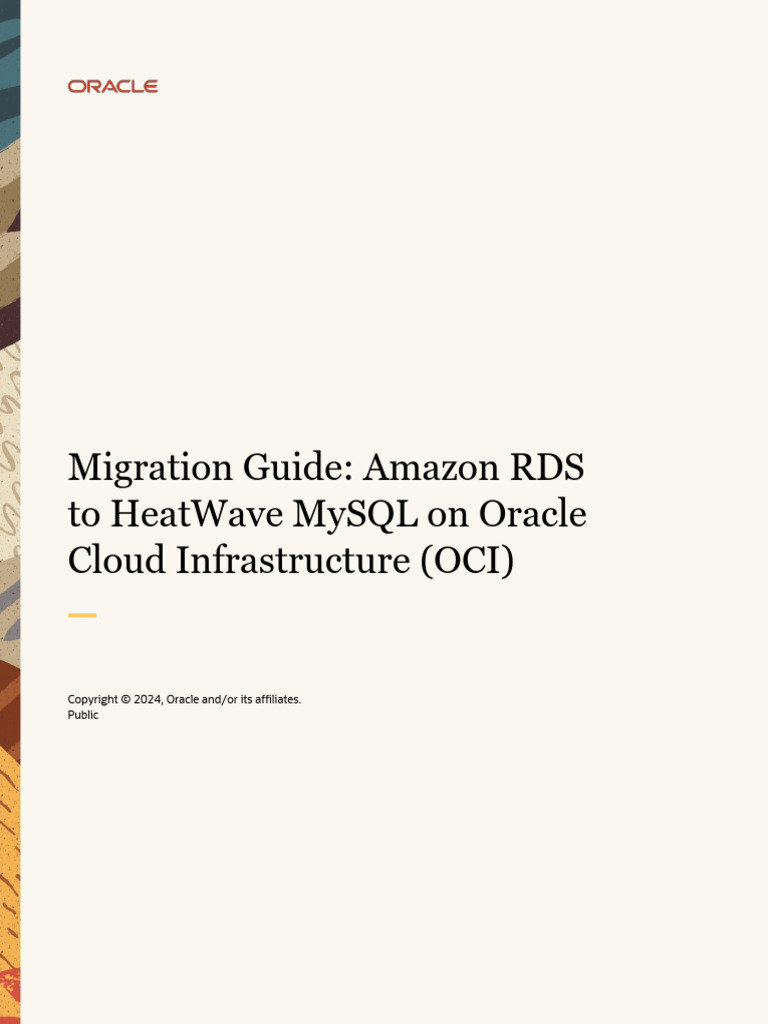 Amazon Rds To Mysql Heatwave On Oci Migration | PDF | My Sql | Cloud Computing