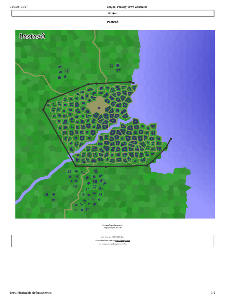Donjon Fantasy Town Generator Guide | PDF