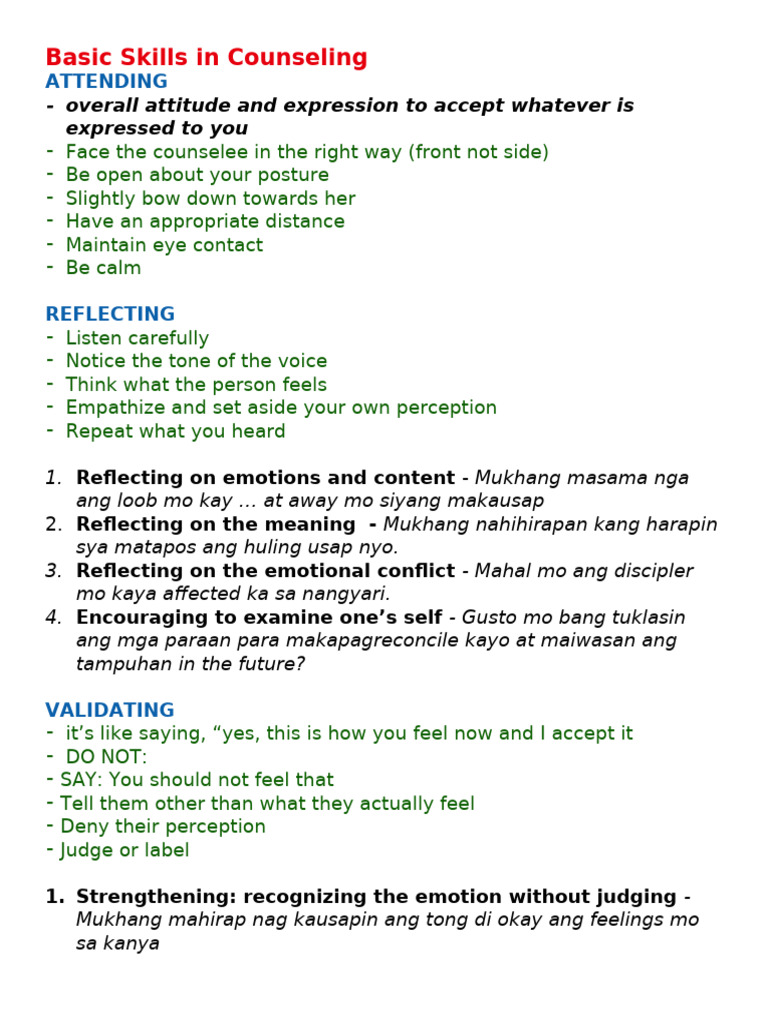 Basic Skills in Counseling (10) | PDF | Cognition | Social Psychology