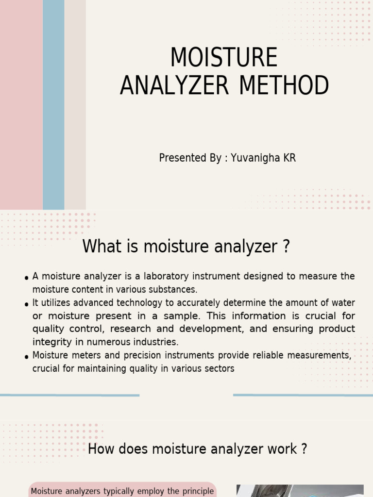 Moisture Analyzer Method | PDF | Applied And Interdisciplinary Physics ...