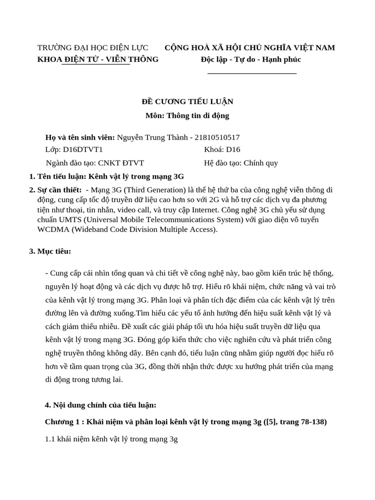 Trung Thanh TTDD Tieuluan | PDF