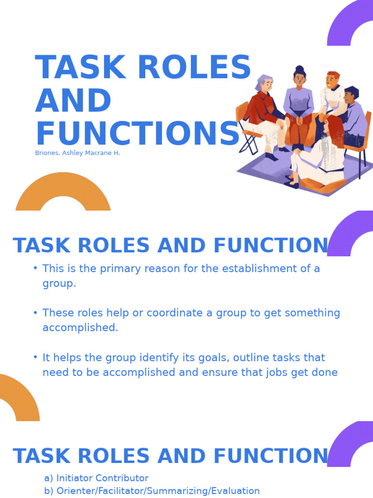 Task Roles and Functions | PDF | Cognition | Cognitive Science