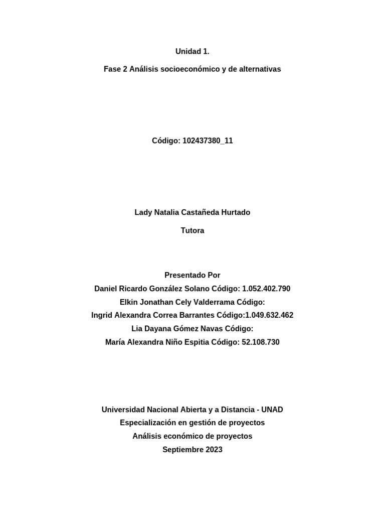 Vrs6-Análisis Socioeconómico y de Alternativas | PDF | Residuos ...