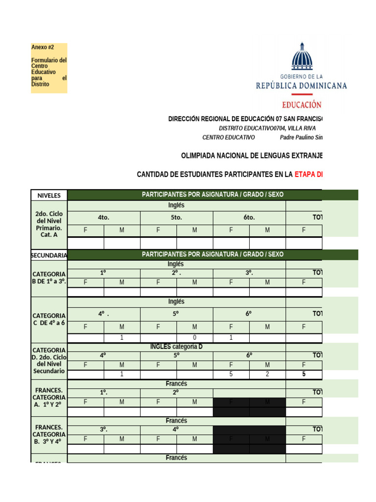 Formulario de La ONALEX Del Padre Paulino Simard | PDF | Lingüística ...