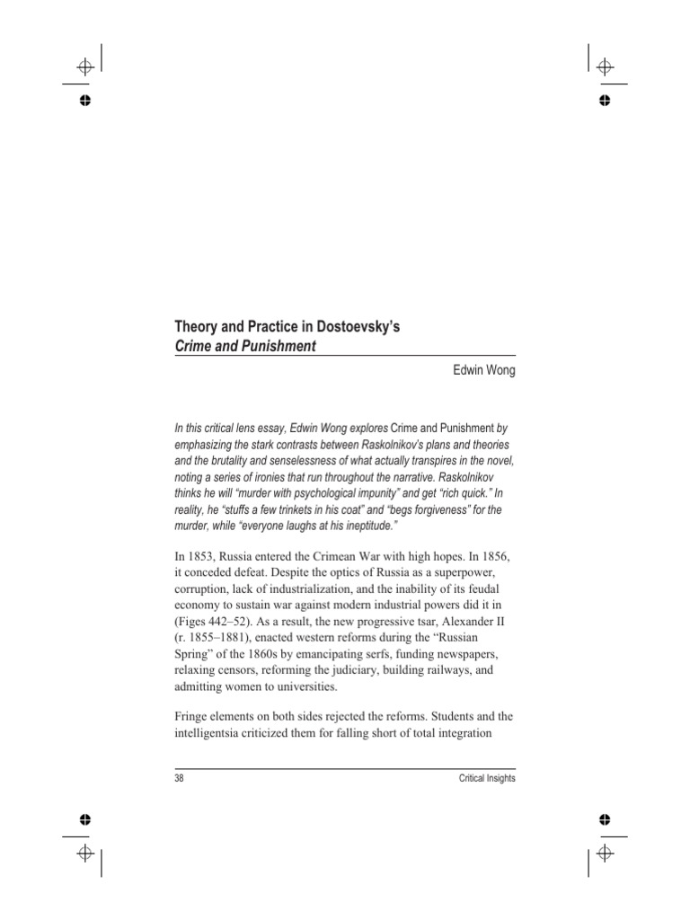 Theory_and_Practice_in_Dostoevskys_Crime | PDF | Crime And Punishment