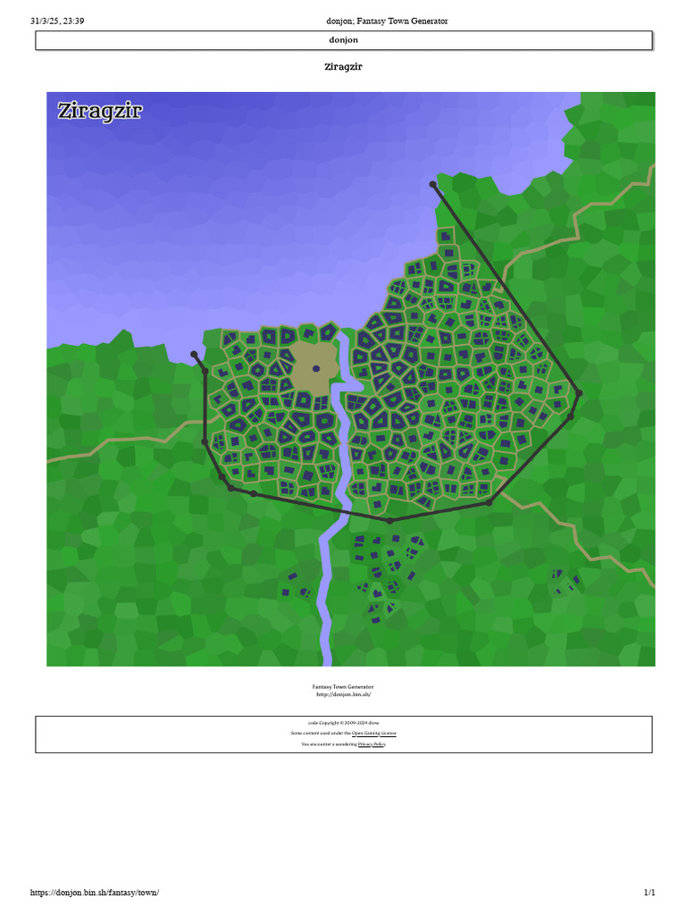 Donjon Fantasy Town Generator 4 | PDF