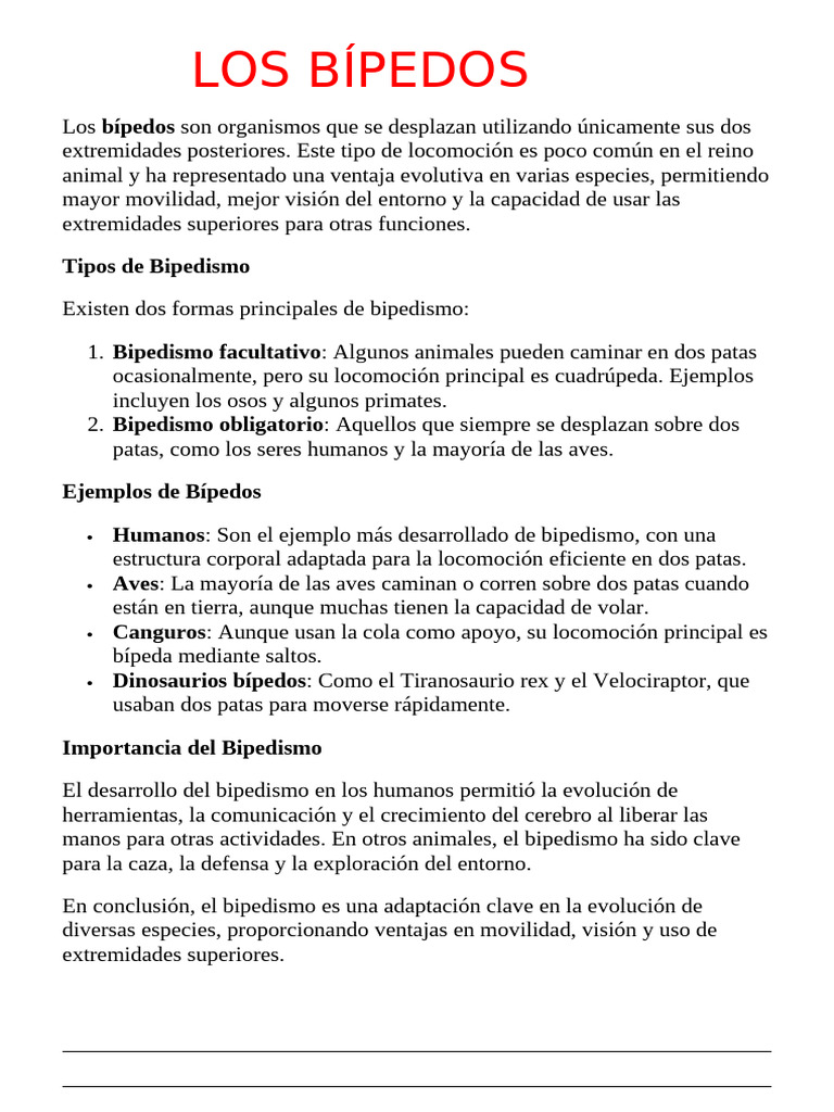 Los Bipedos | PDF