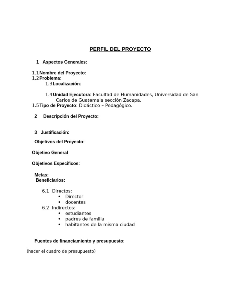 PERFIL DEL PROYECTO.PRACTICA ADMINISTRATIVAdocx | PDF | Enseñando | Cognición