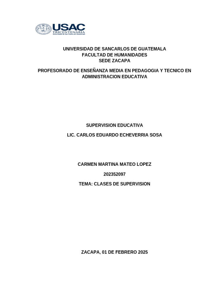 Clases de Supervisión Educativa Efectiva | PDF | Enseñando | Maestros