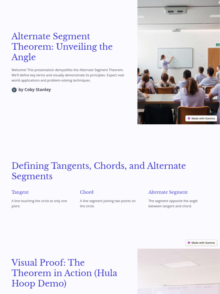 Alternate Segment Theorem Unveiling The Angle | PDF | Circle | Tangent