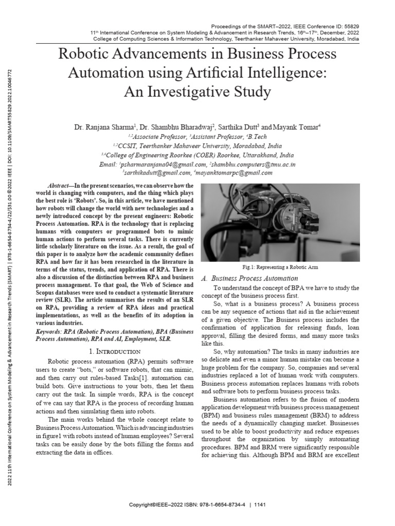 Robotic Process Automation in Business | PDF | Artificial Intelligence ...