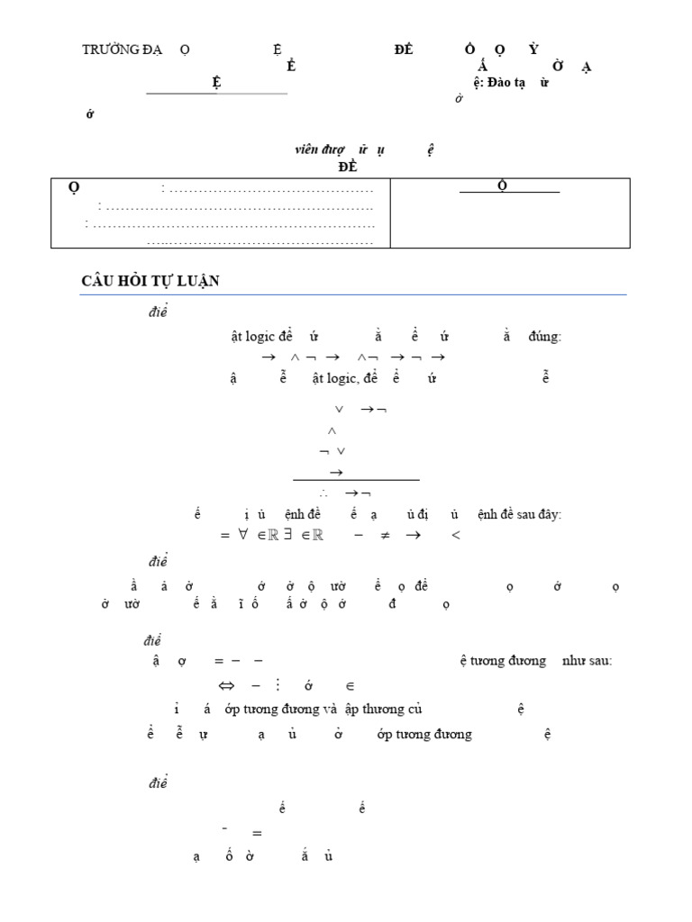De Thi Ket Thuc Mon - HK3 Nam Hoc 2023-2024 - CTRR - CITD - DE 1 | PDF