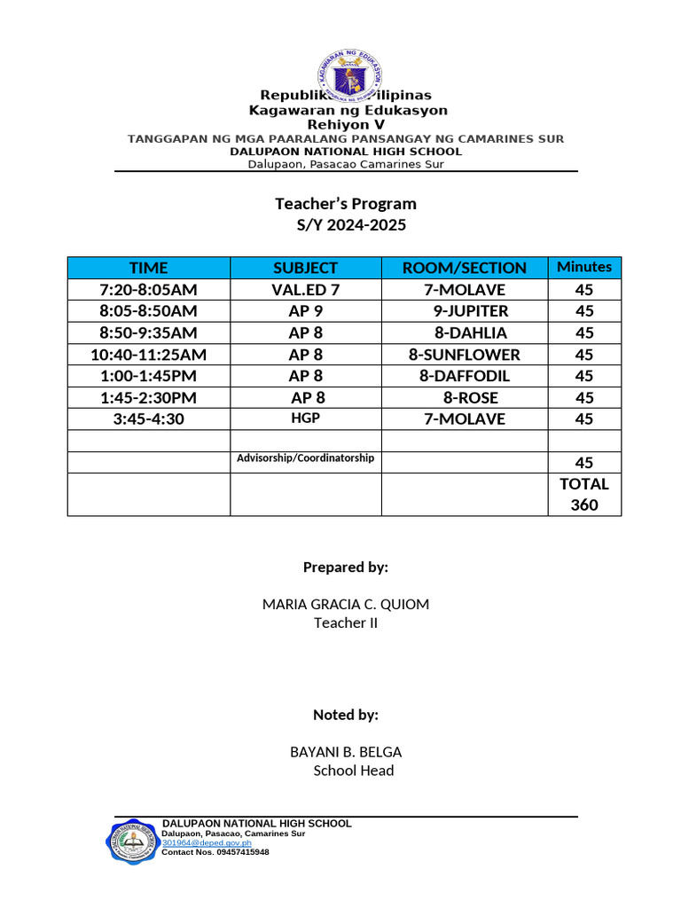 Teachers Program | PDF