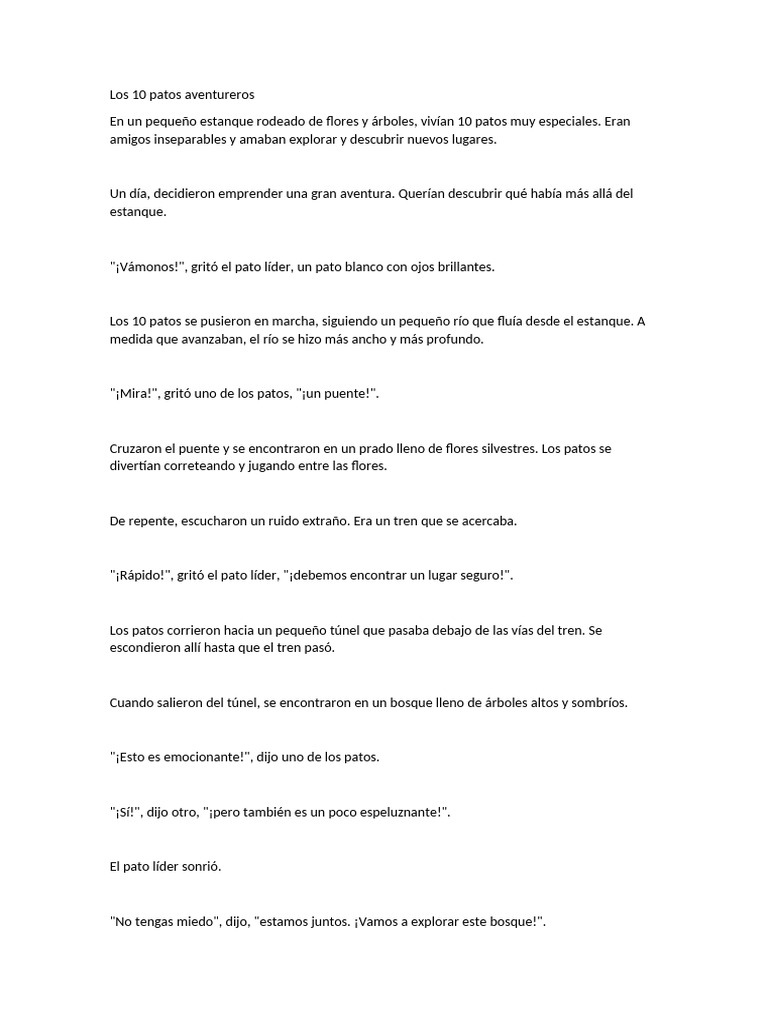 5.los 10 Patos Aventureros | PDF