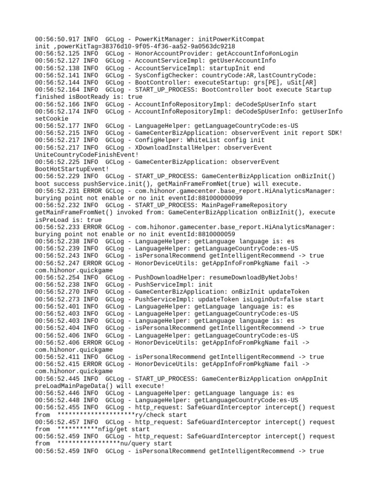 GameCenter Application Startup Log | PDF