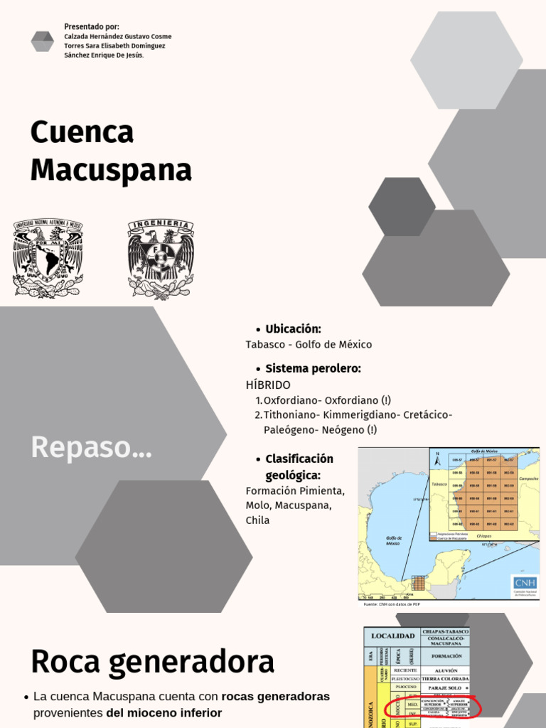 Características de la Cuenca Macuspana | PDF