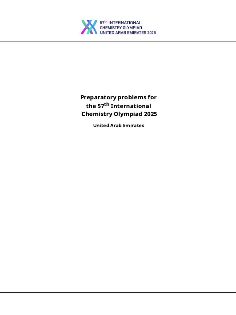 57 IChO 2025 Theory Preparatory Problems | PDF | Chemistry | Organic Chemistry