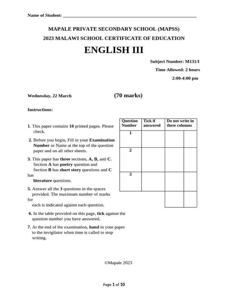 2023_Mapale_pvt_ENGLISH_FORM_3_III | PDF