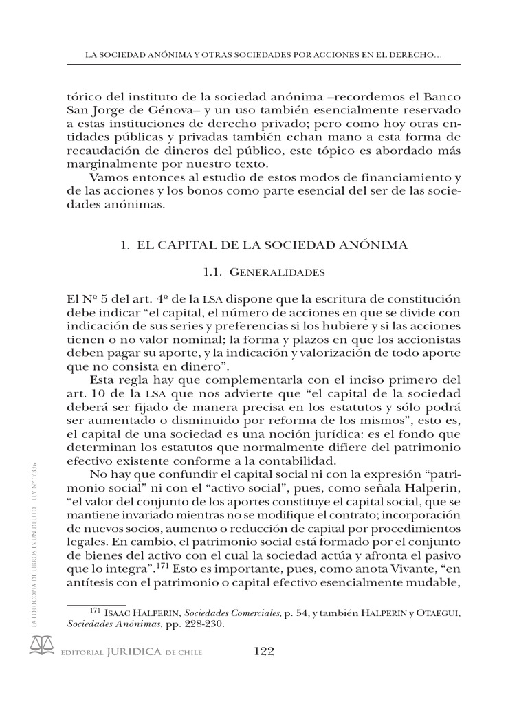 11 El Capital de La Sociedad Anónima | PDF | Compartir (Finanzas) | Sociedad de responsabilidad ...