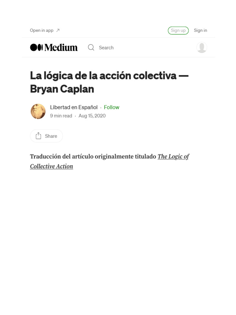 Caplan - La lógica de la acción colectiva | PDF | Probabilidad | Votación