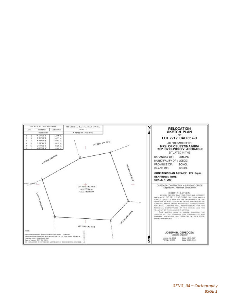 DENR Approved Survey Plan Standards | PDF | Surveying | Latitude