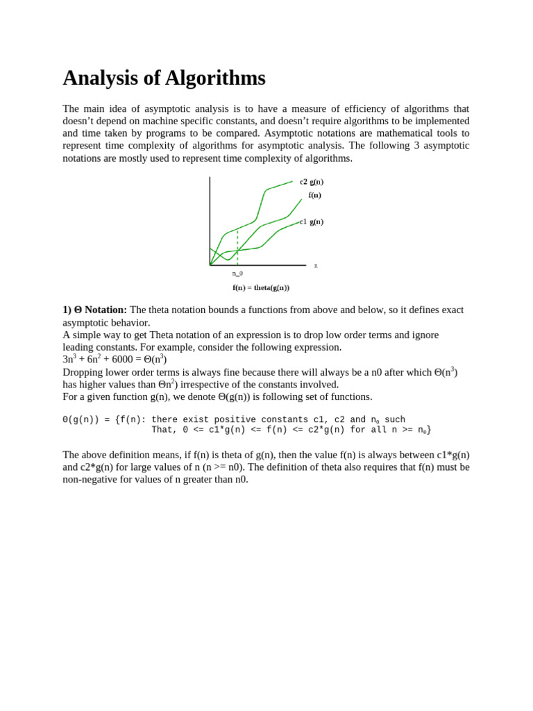 Analysis of Algorithms | PDF | Time Complexity | Computational Complexity Theory