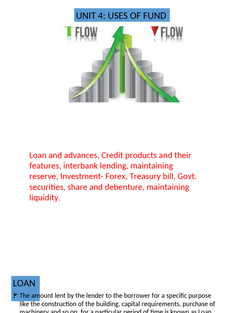 Treasury 4 Uses of Fund | PDF | Loans | Finance & Money Management