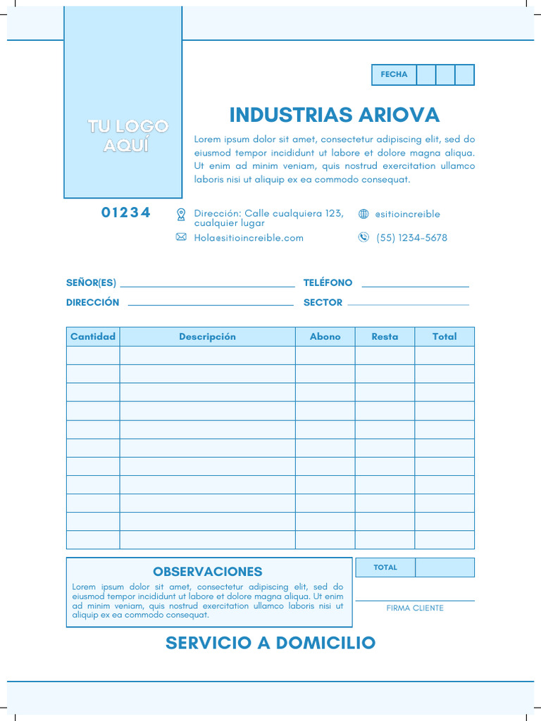 Modelo de Boleta de Venta para Llenar | PDF