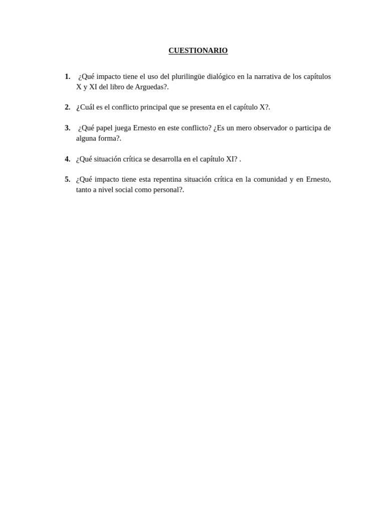 Preguntas Lit - Hispano | PDF