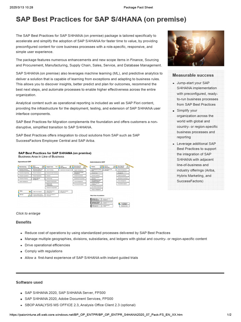 SAP S/4HANA Best Practices Overview | PDF | Business Process | Cloud ...
