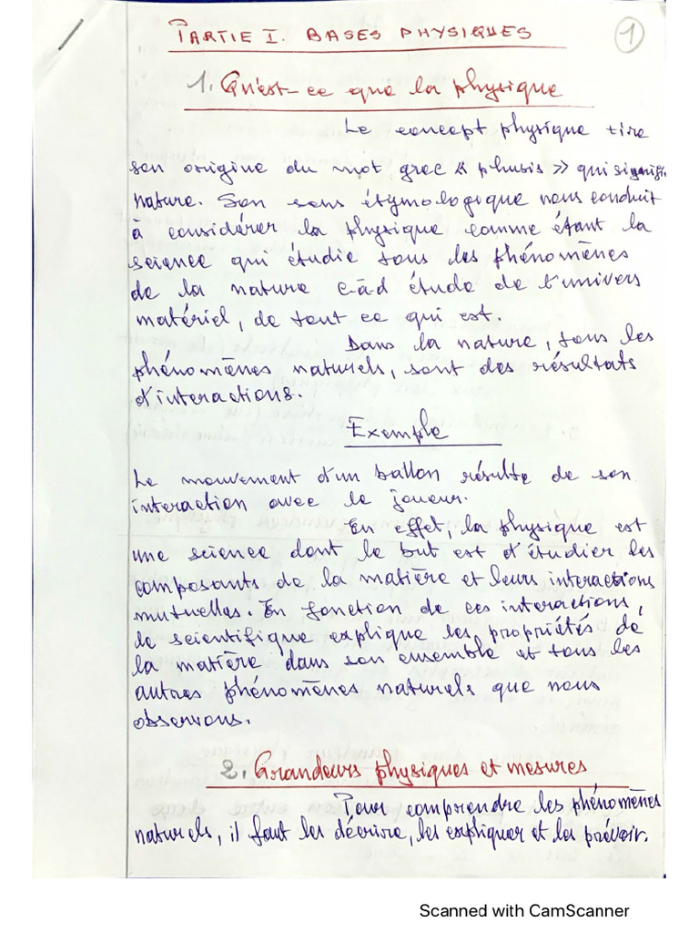 Physique Manuscript L1 | PDF