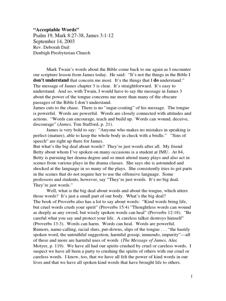 Acceptable Words | PDF | The Gospel | Jesus