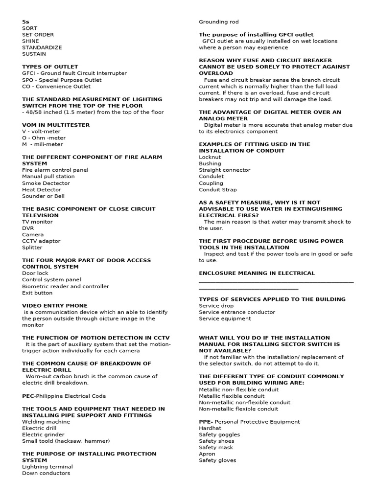 tesda | PDF | Electrical Wiring | Fuse (Electrical)