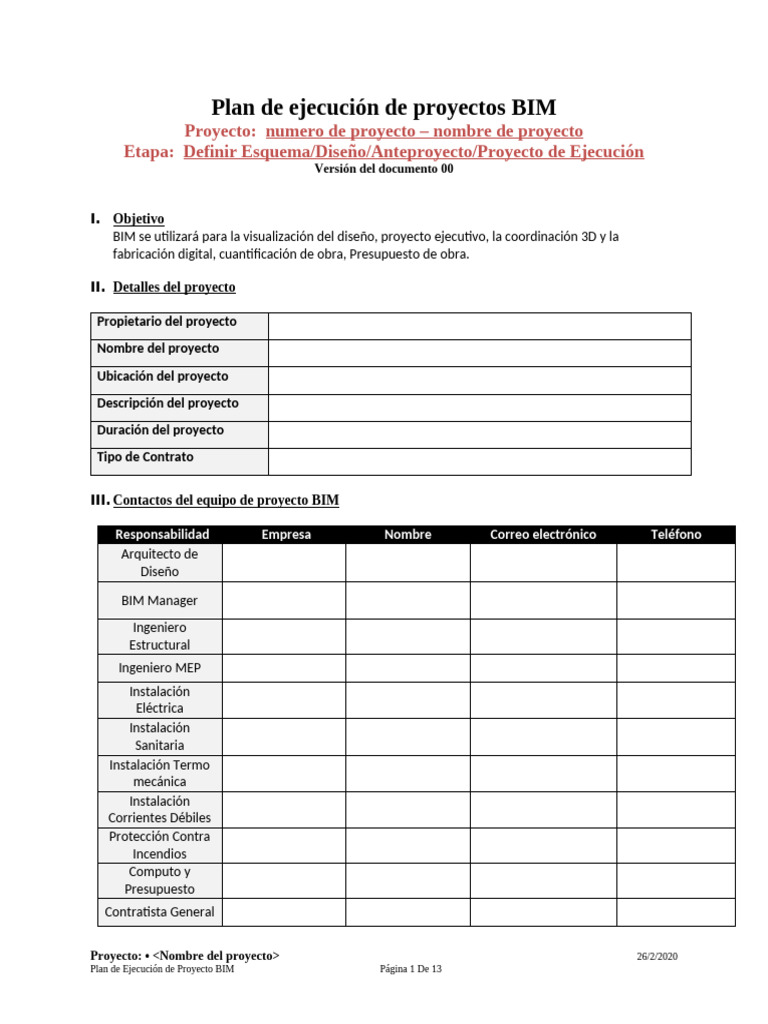 Plan de Ejecucion BIM | PDF | Autodesk Revit | Arquitecto