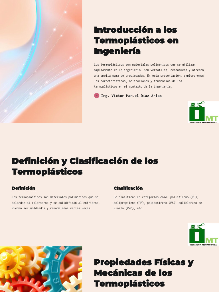 Termoplasticos en Ingenieria | PDF | Termoplástico | El plastico