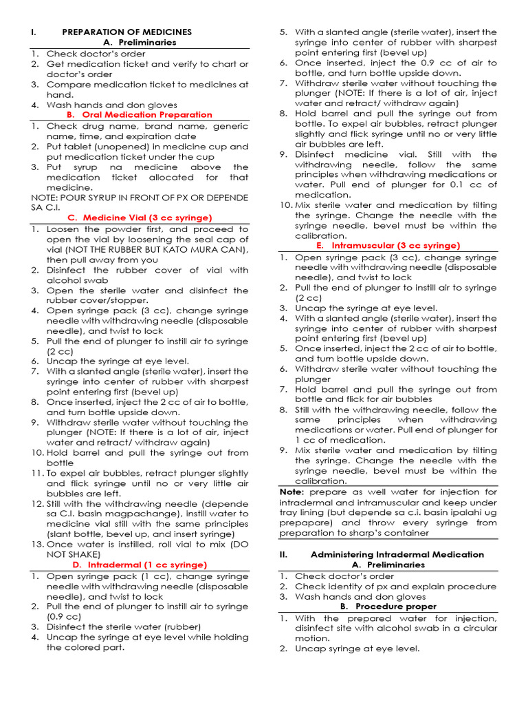 Id Im Oral Prepare Retdem | PDF | Syringe | Injection (Medicine)