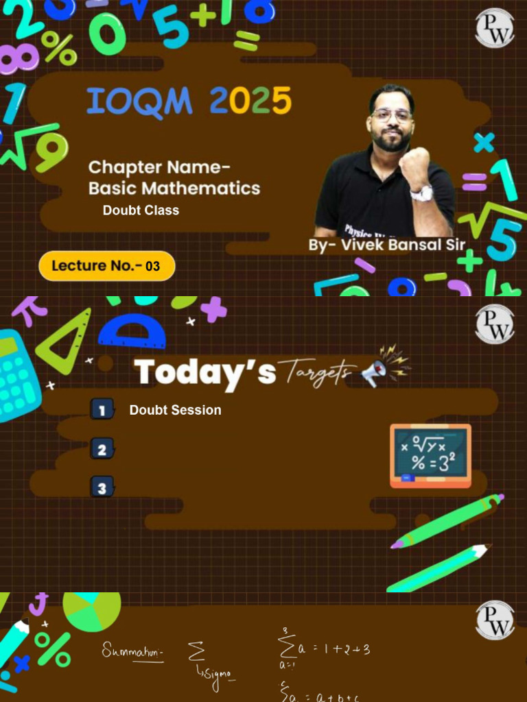 Basic Mathematics 03: Class Notes | PDF