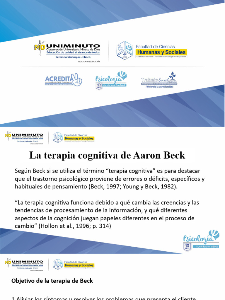 Terapia Cognitiva de Aaron Beck: Claves y Tratamiento | PDF ...