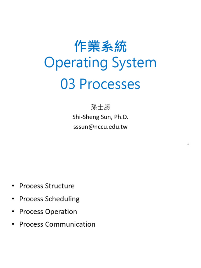 03 OS Processes v1.0 | PDF