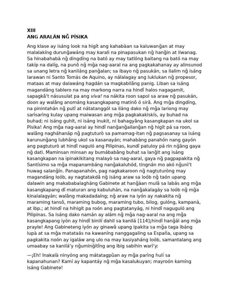 Kabanata 13 - Ang Aralan Sa Pisika | PDF