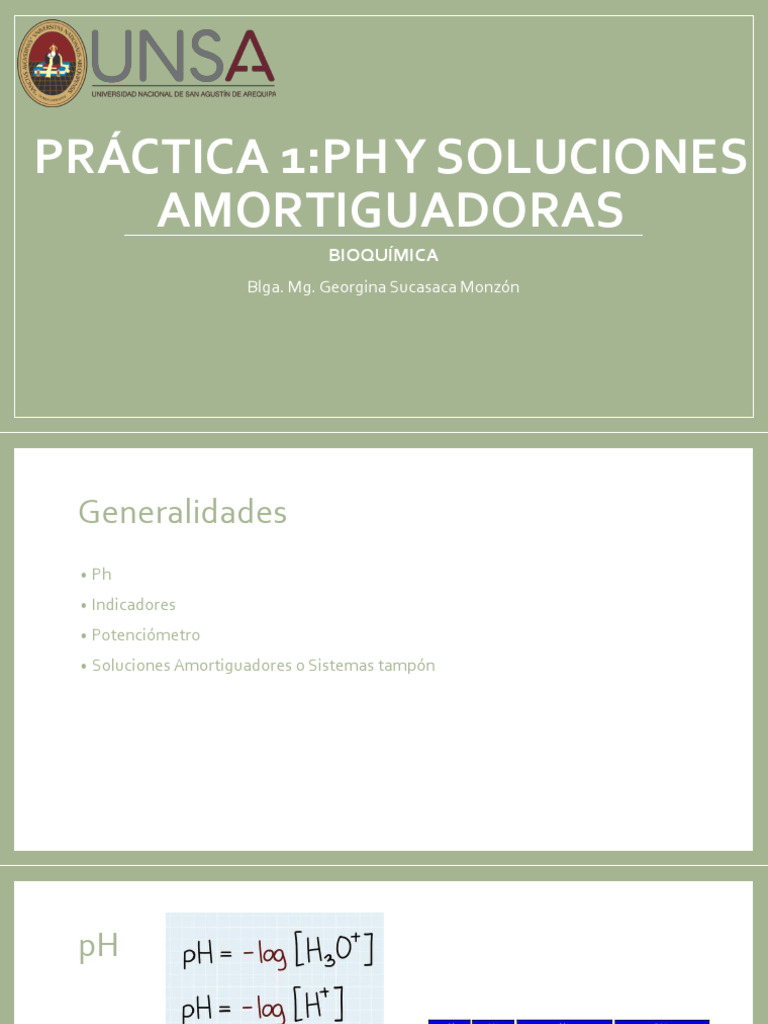 PH SOLUCIONES | PDF | Solución tampón | Constante de disociación ácida