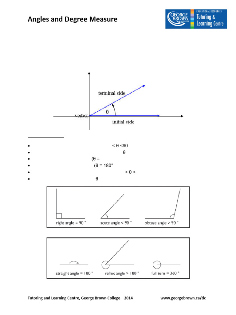 Angles and Degree Measure | PDF