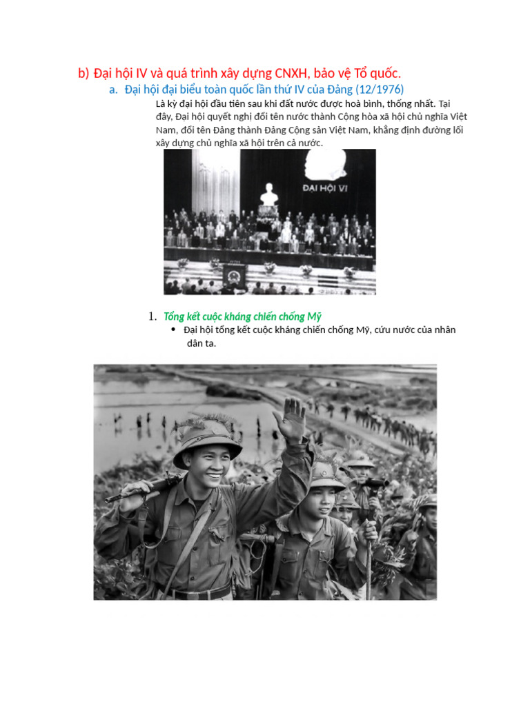 Đại Hội IV Và Quá Trình Xây Dựng CNXH | PDF