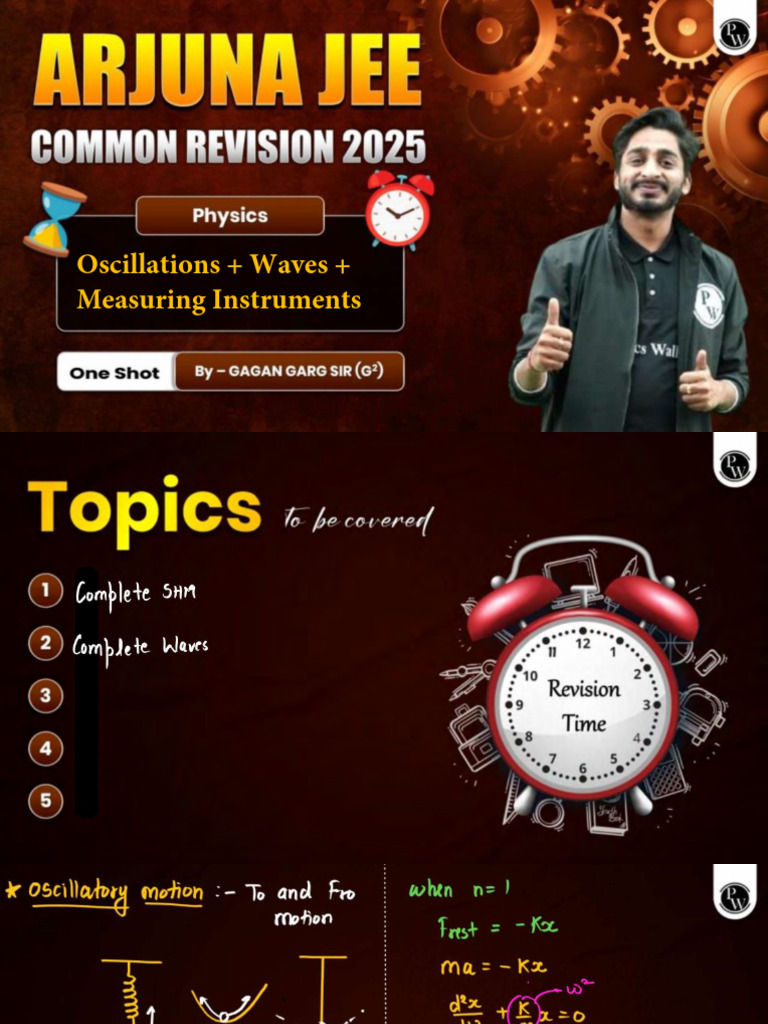 Oscillations + Waves + Measuring Instruments - Complete Chapter (One ...