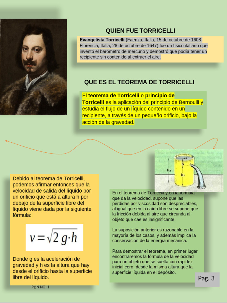 Teorema de Torricelli 2 | PDF | Cantidad | Fenomeno fisico