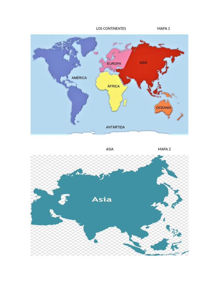Mapas de los Continentes del Mundo | PDF